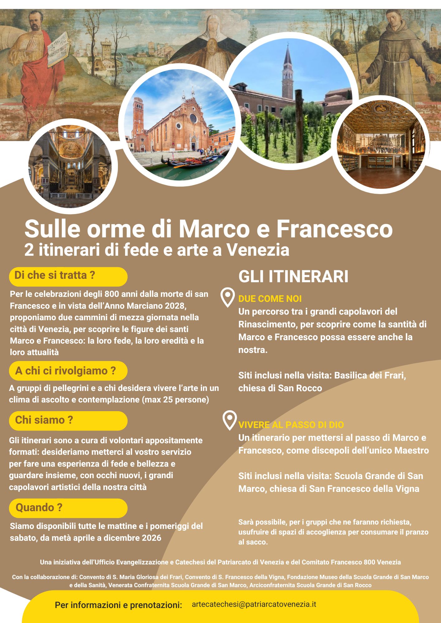 Sulle orme di Marco e Francesco – Ufficio Evangelizzazione e Catechesi